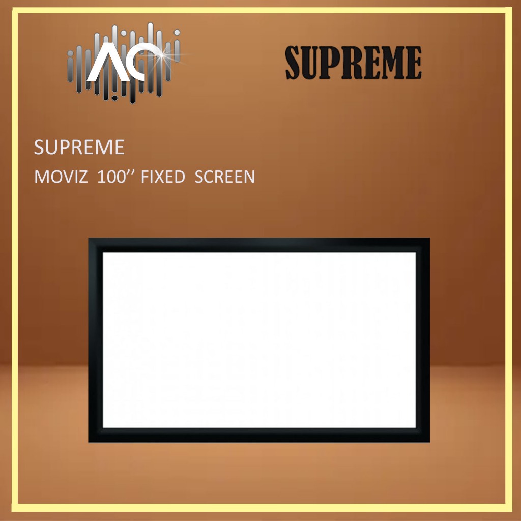Supreme Moviz Fixed Screen / Projector Screen (100"/ 120") | Shopee ...