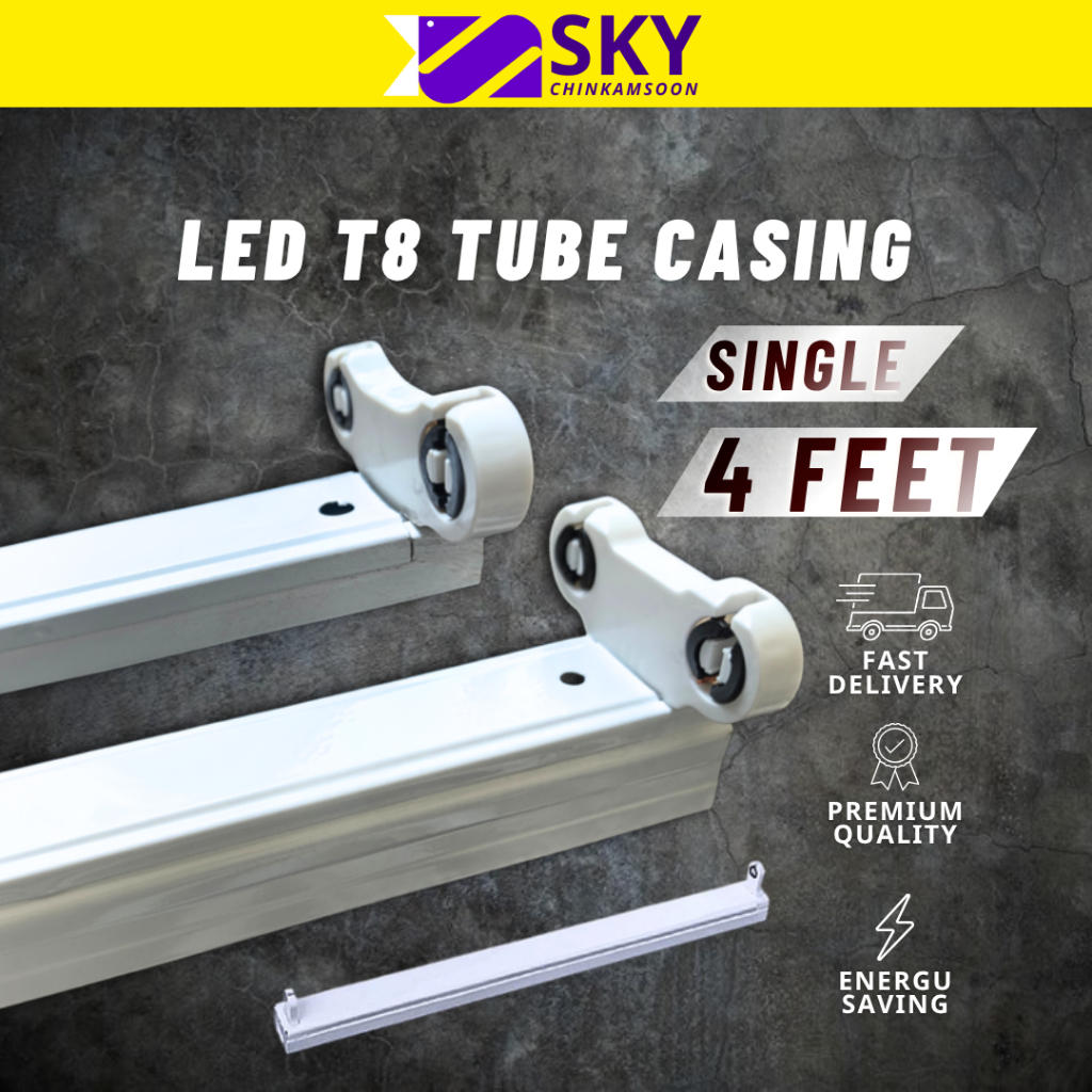 (2FT & 4FT) T8 LED Light Casing Single/Double Lamp Casing Thin/Thick ...