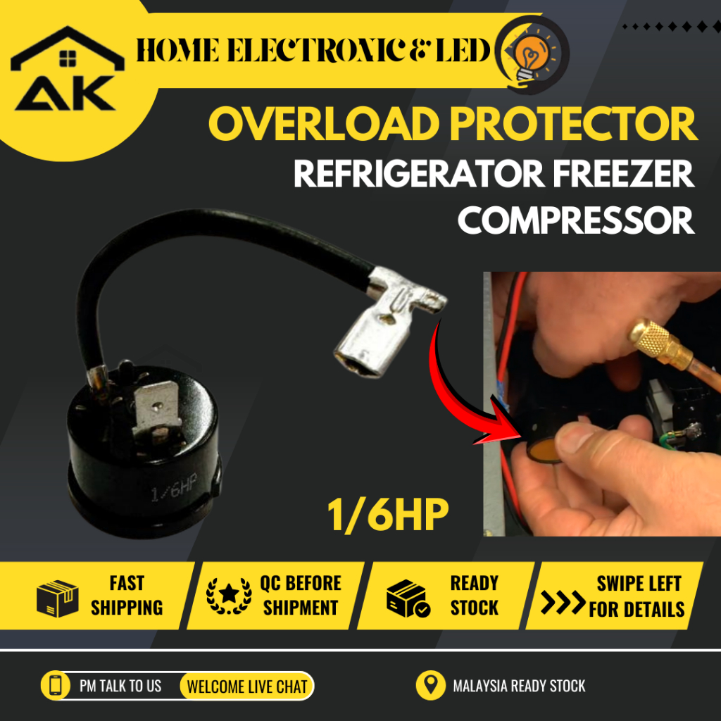 ( 1/6HP) Buy 10 free 1 QD overload wired protector fridge / freezer ...