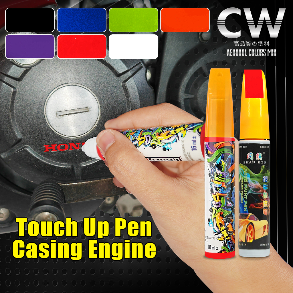 Touch Up Pen Casing Engine Motor Paint 2in1 Pen And Brush YAMAHA SUZUKI ...