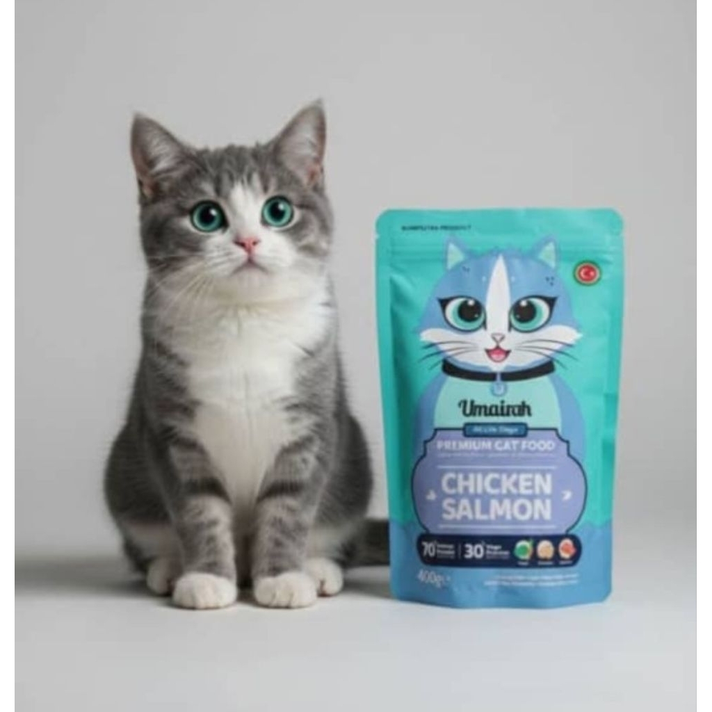 Umairah Premium Cat Food Chicken Salmon Flavor 400G | Shopee Malaysia