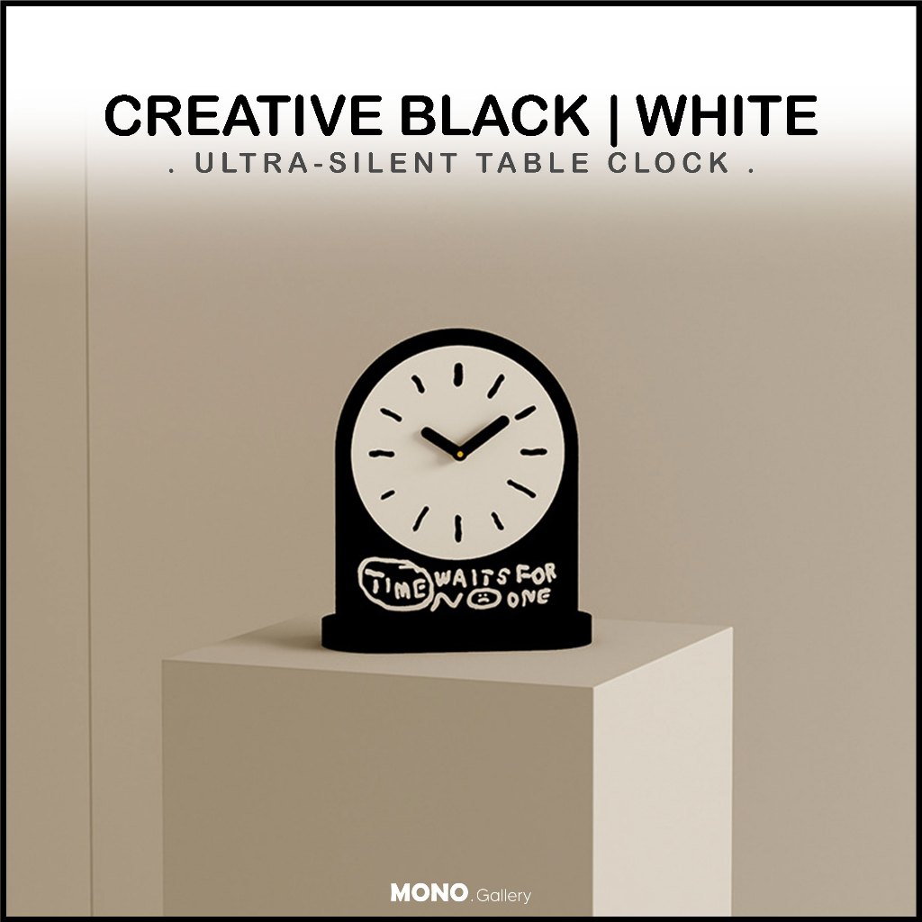 Black and White Modern Minimalist Creative Ultra-Silent Table Room ...