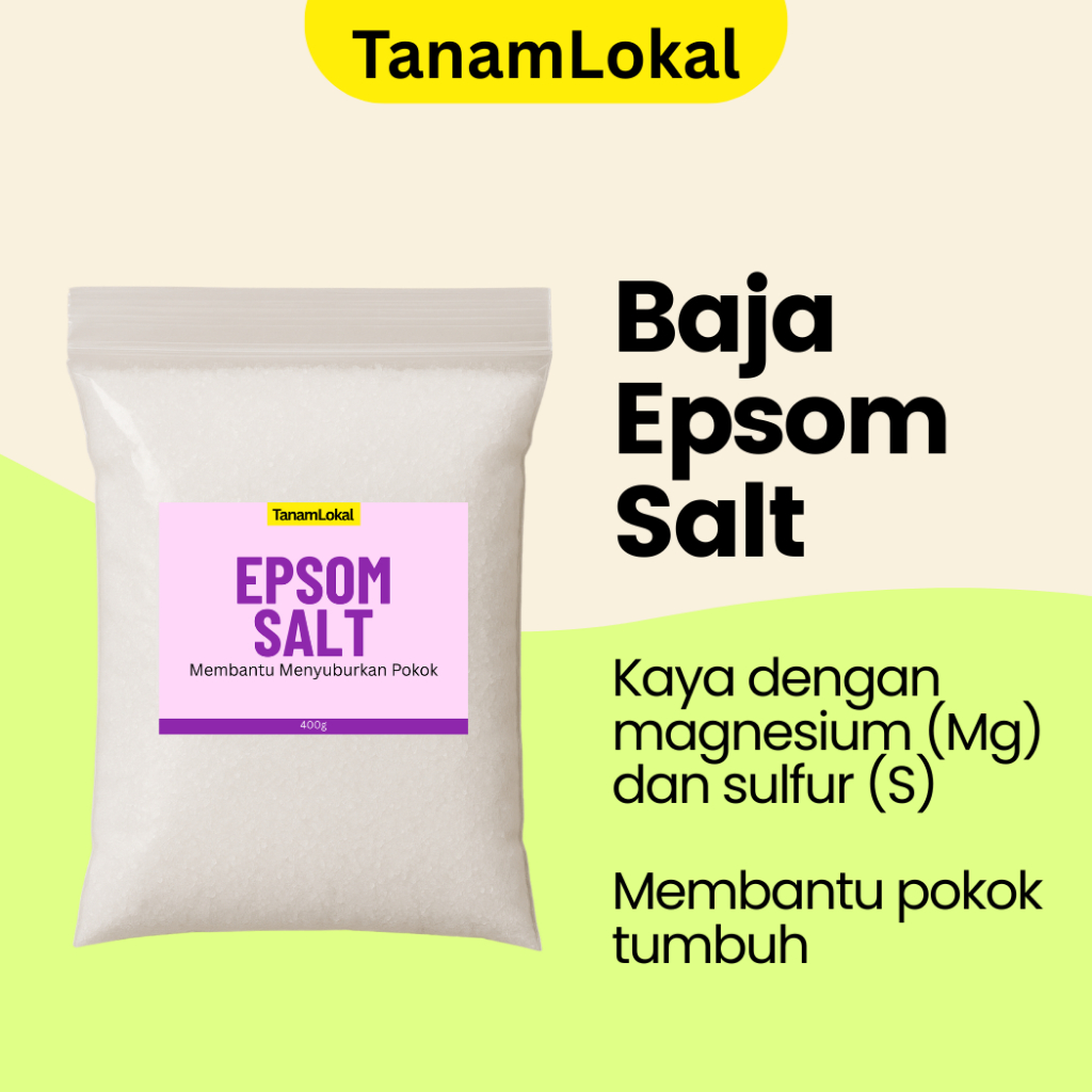 TanamLokal Baja Epsom Salt Kaya dengan Magnesium & Sulfur Membantu ...