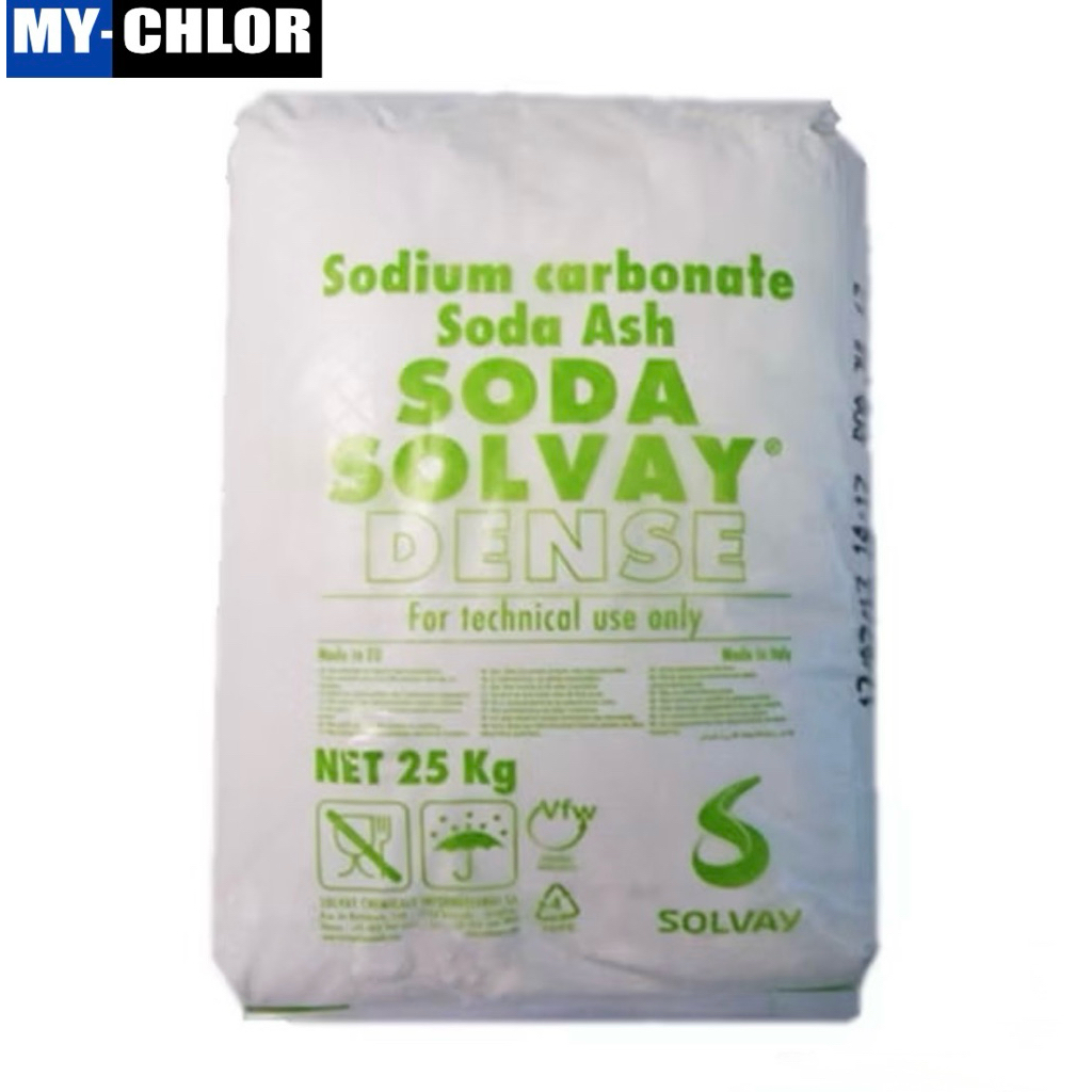 Soda Ash pH UP / Sodium Carbonate SOLVAY - 25KG/BAG MY-CHLOR Pool pH UP ...