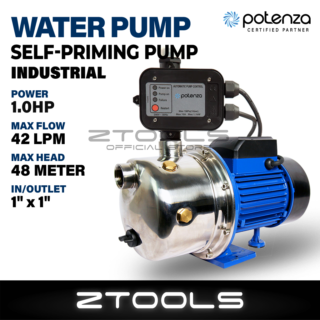 (ZTOOLS) Automatic Self-Priming Jet Pump 1HP SUS304 Home Water Pressure ...