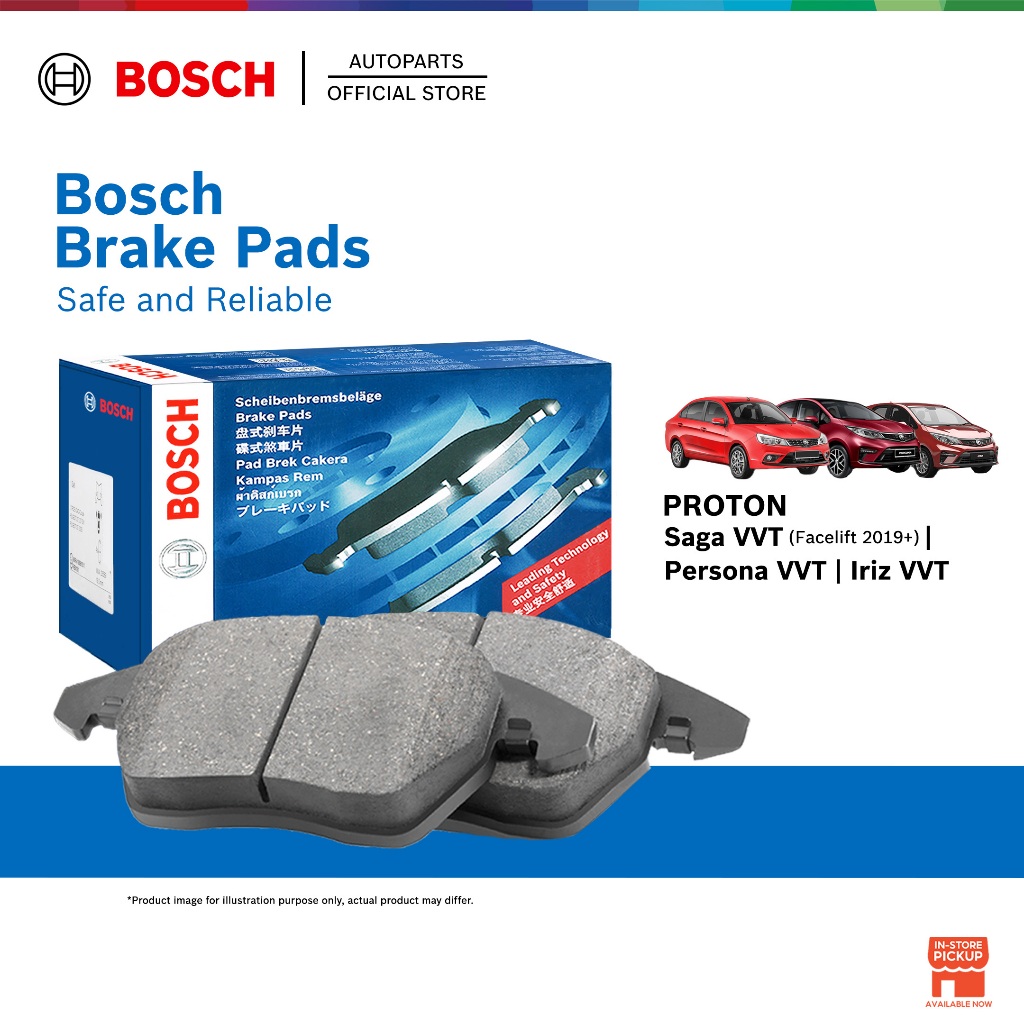Bosch Ceramic Front Brake Pads for Proton Saga VVT Facelift 2019 ...