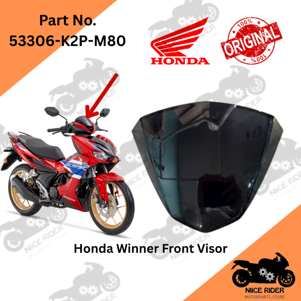 Honda Winner 2025 front top visor handle visor cermin kepala 100% ...