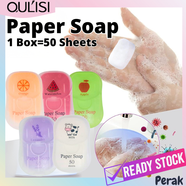 OULISI Disposable Hand Wash Paper Travel Hygiene Essential Sabun Tangan ...