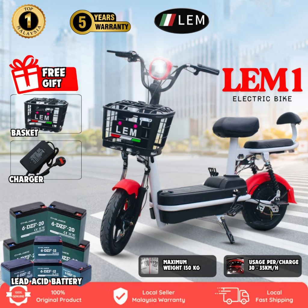 [SIAP PASANG]★LEM★ Electric Bicycle 2 Seater Elektrik Basikal Kids ...