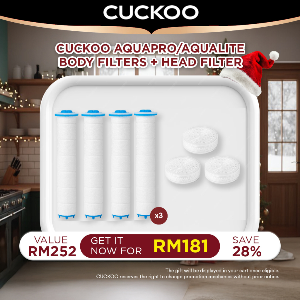 [Gift under RM200] CUCKOO AquaPro Filtered Shower Head Set (Body Filter ...