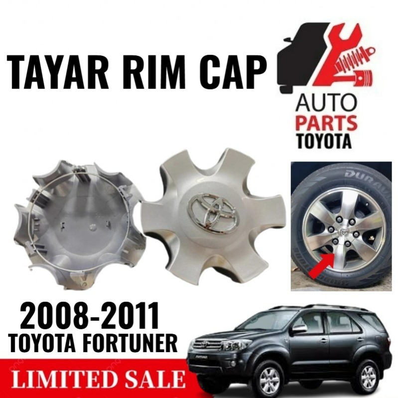 Penutup Tayar Rim Toyota Fortuner Tahun 2008 2010 Year Silver Wheel ...