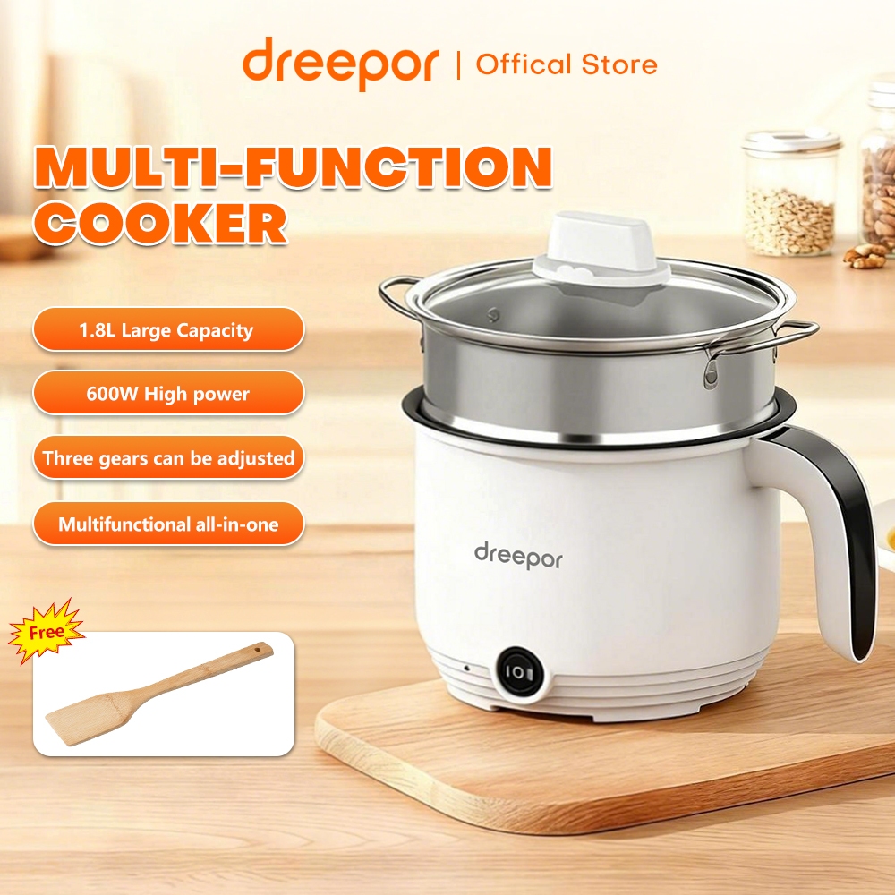 Dreepor Periuk Nasi Mini 1.8L Elektrik Periuk Panas Tidak Melekat Kecil ...
