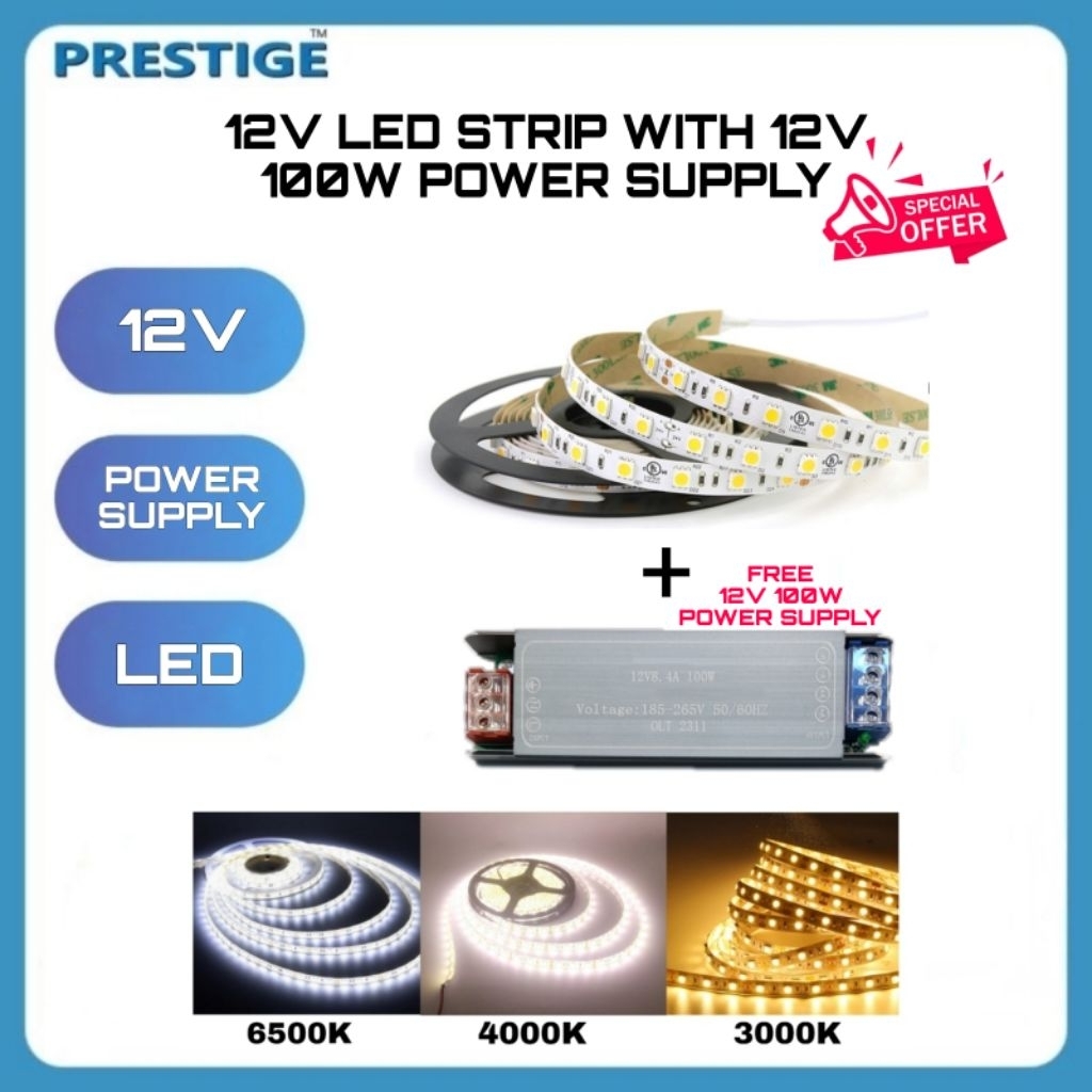 LED Strip DC12V 5050 Flexible LED Strip Light/Led Strip 3000K/Slim Type ...