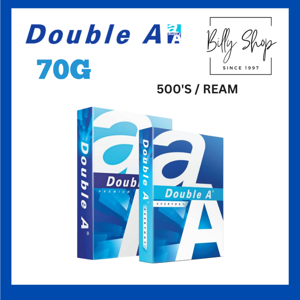 Double A A4 Copier Paper 70 gsm 500's I 1rim | Shopee Malaysia