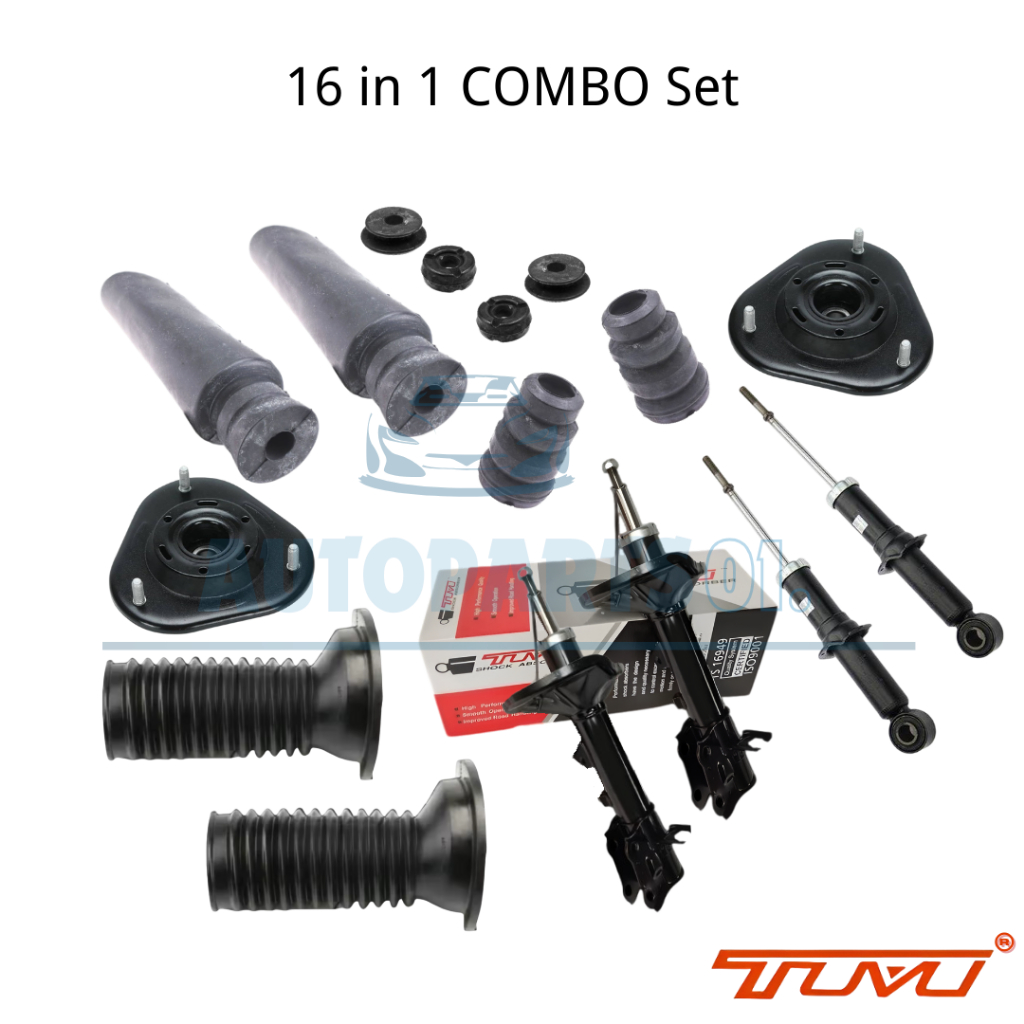 [16 IN 1 SET] TM ORI FR & RR Absorber / ABS Mounting / ABS Cover ...