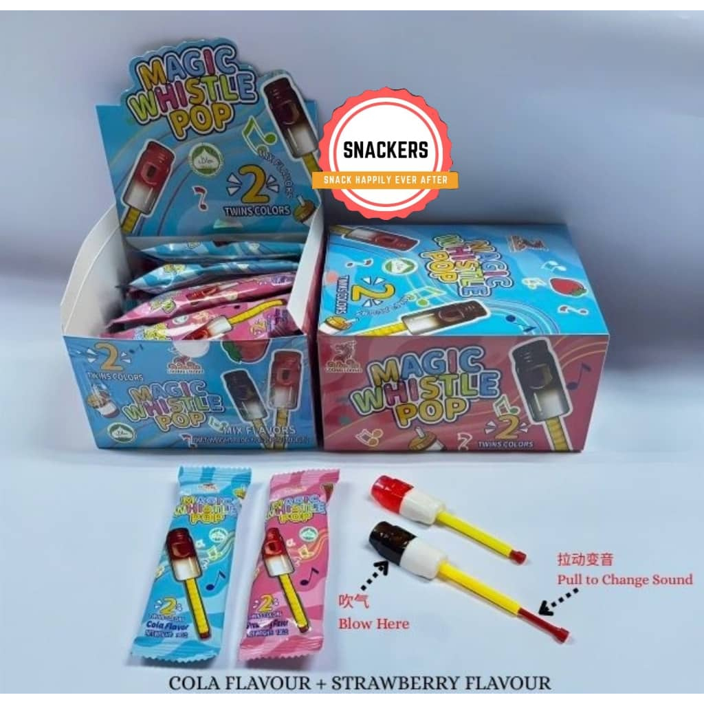 🔥Ready Stock🔥 Loong Loong Brand 30 Pcs Magic Whistle Pop | 2-Color Twin ...