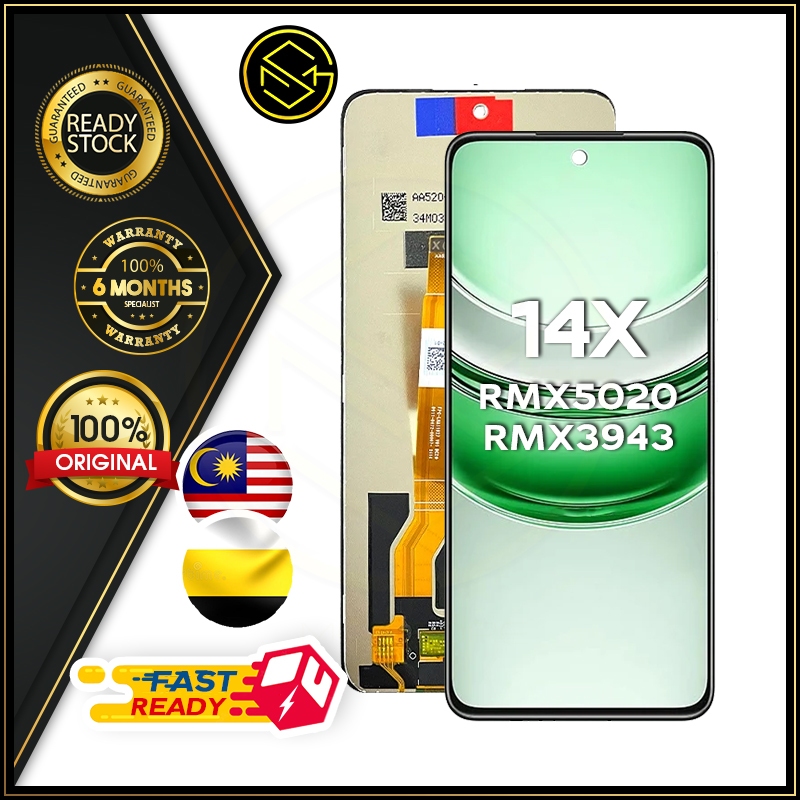 LCD RM REALME 14X ORIGINAL LCD DISPLAY TOUCH SCREEN DIGITIZER | Shopee ...