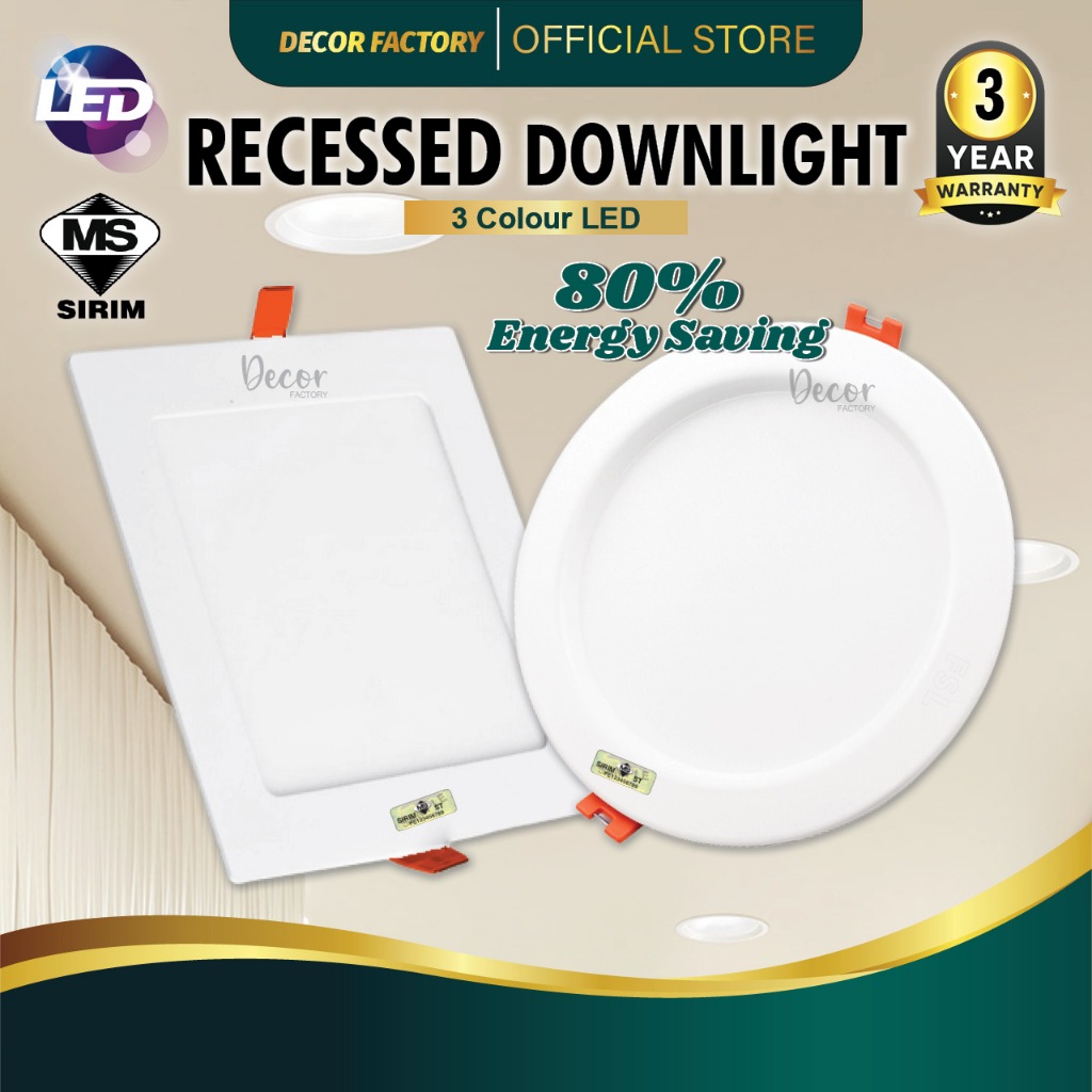 🔥SIRIM 3 Years Warranty🔥LED Downlight 12W 18W 24W Ultra Slim LED ...