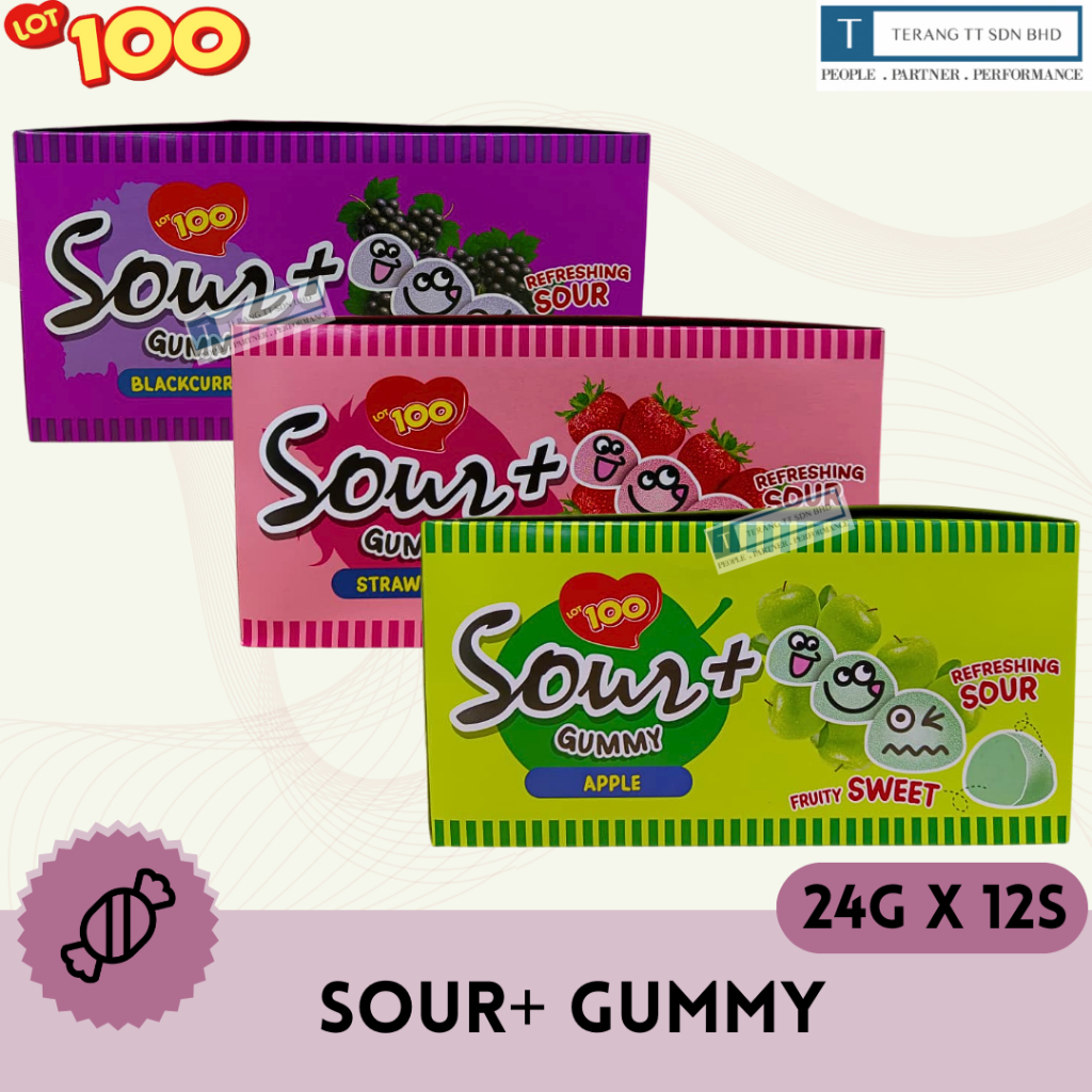 LOT 100 Sour+ Gummy (24g X 12's) | Shopee Malaysia