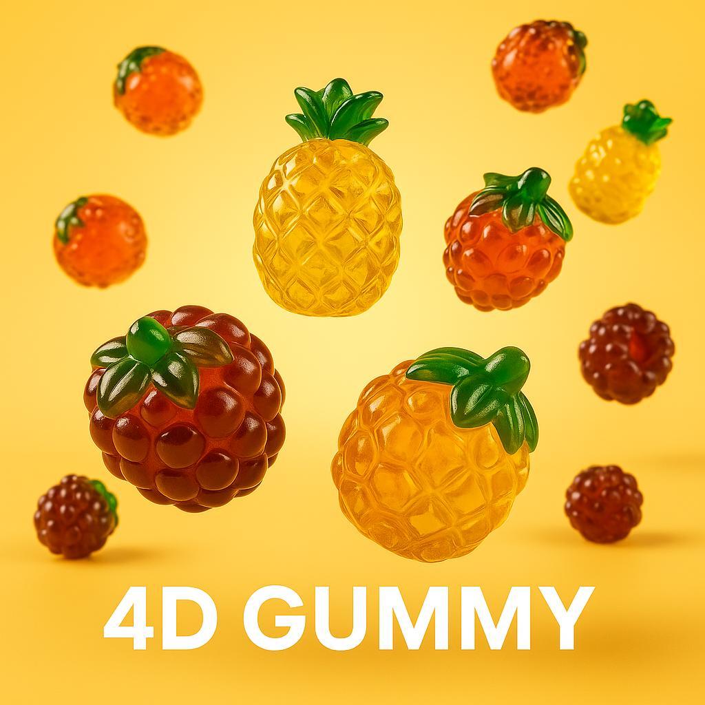 【BEKAS】4D Fruit Shape Peelable Fudge Bursting Juice Fruit Flavor Soft ...