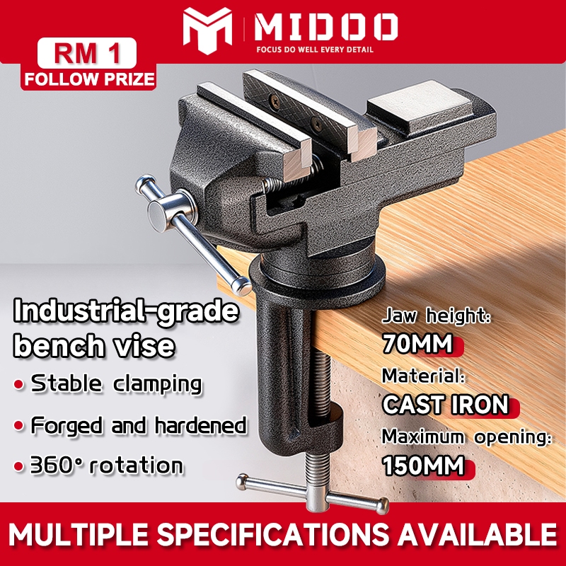 80mm 360° Rotating Base Workbench Vise For Fixing Process Workbenches ...