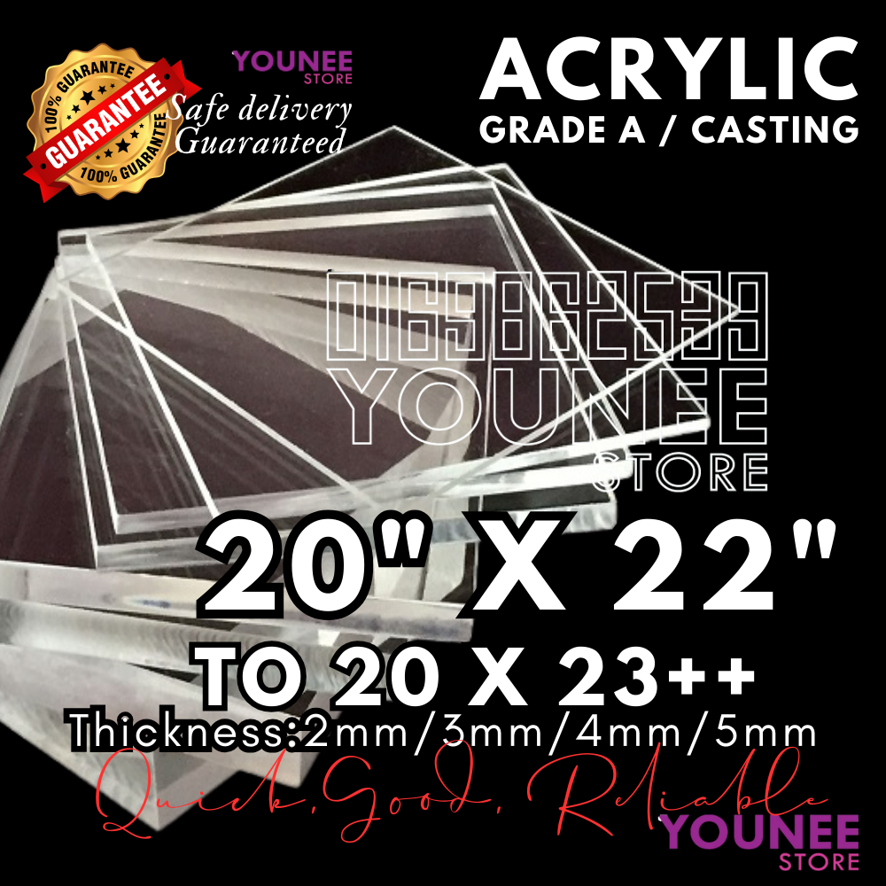 20 X 22 inches to 21++ inches acrylic sheet with 2mm, 3mm 4mm and 5mm ...