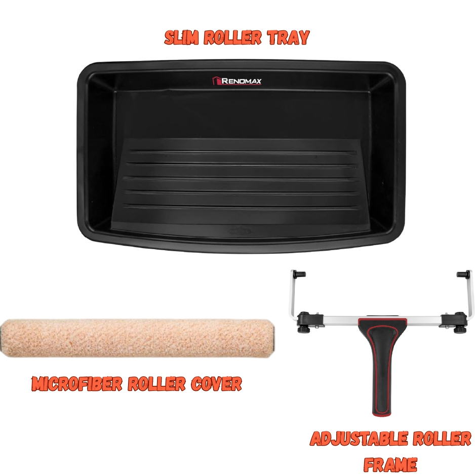 Renomax 18 Inch Paint Roller Kit -18 Paint Roller Tray, Wide Paint ...