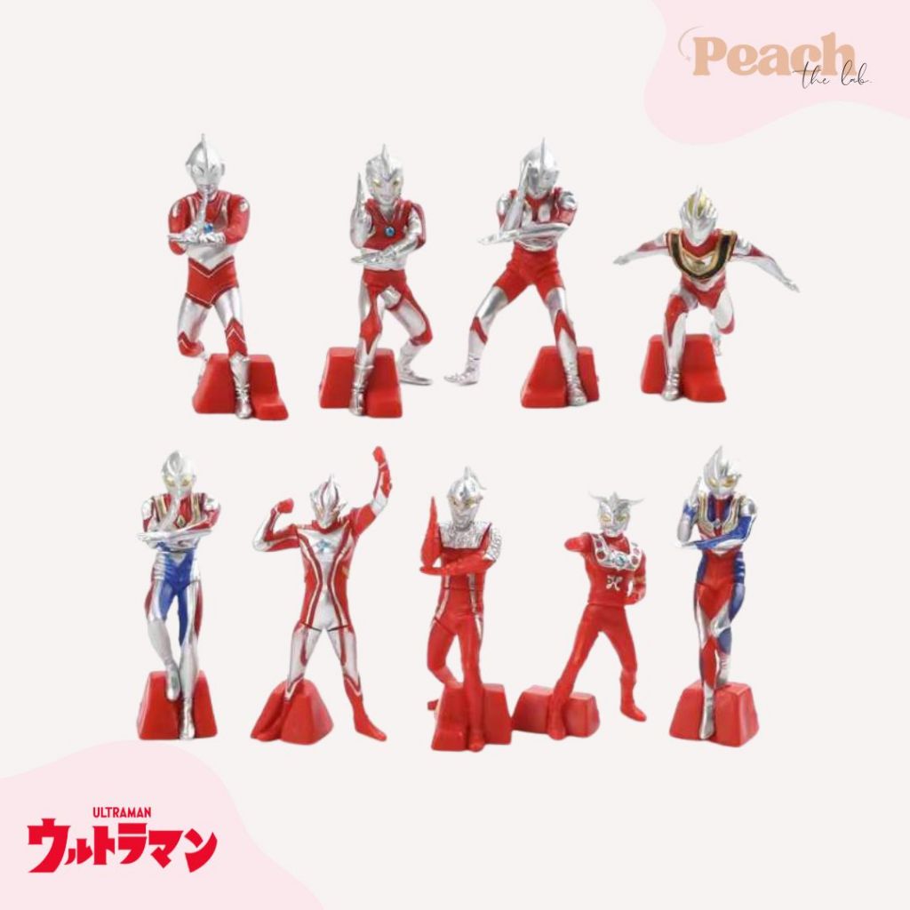 Ultraman Mini PVC Figure 9cm with Stand Tiga Mebius Ultraseven Ace Cake ...