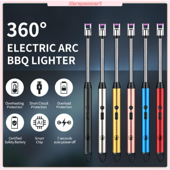 Electronic Arc Stove Gas Lighter Pemetik Api Gas Electric Arc Lighter ...