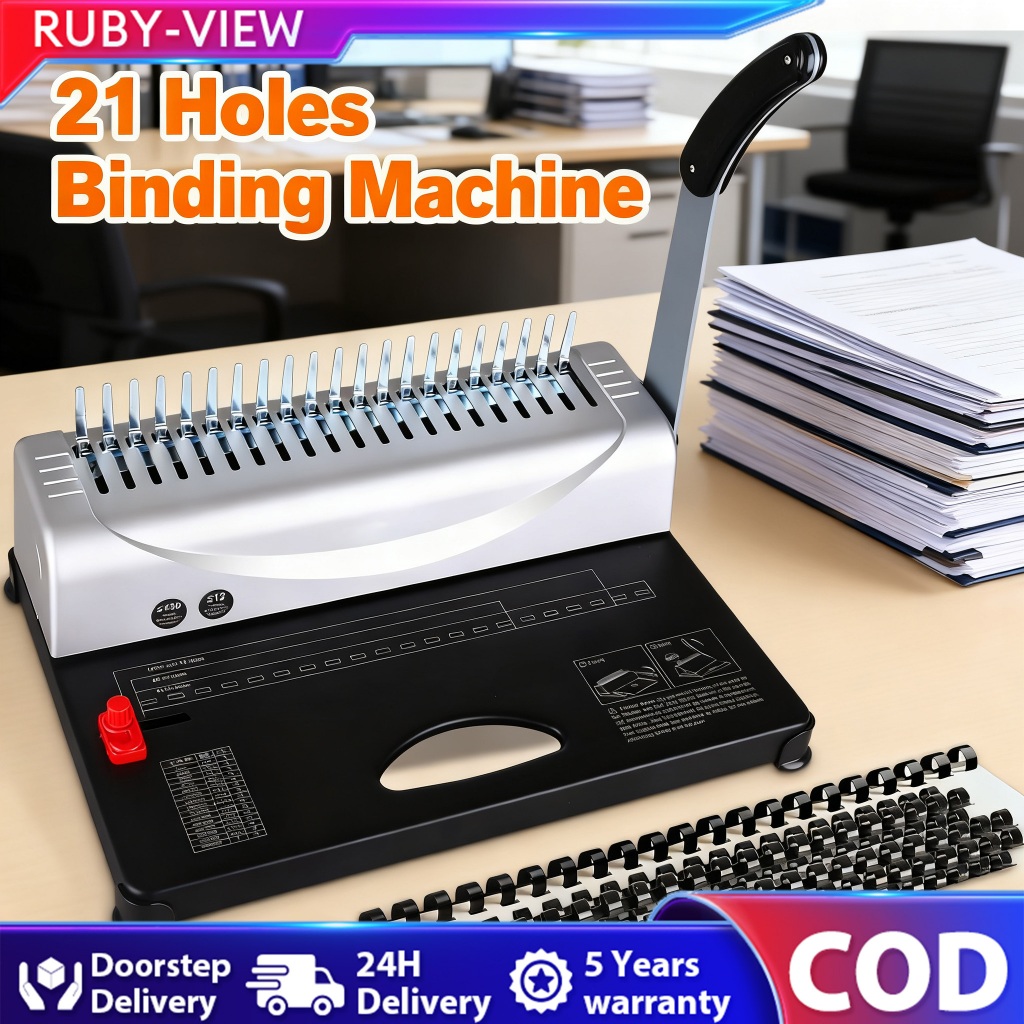 Heavy Duty Comb Binding Machine A4 Paper 21 Hol Puncher Binding Machine ...