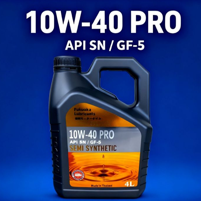 Fukuoka Lubricants 10W-40 PRO API SN/GF-5 SEMI SYNTHETIC (4L) ENGINE ...