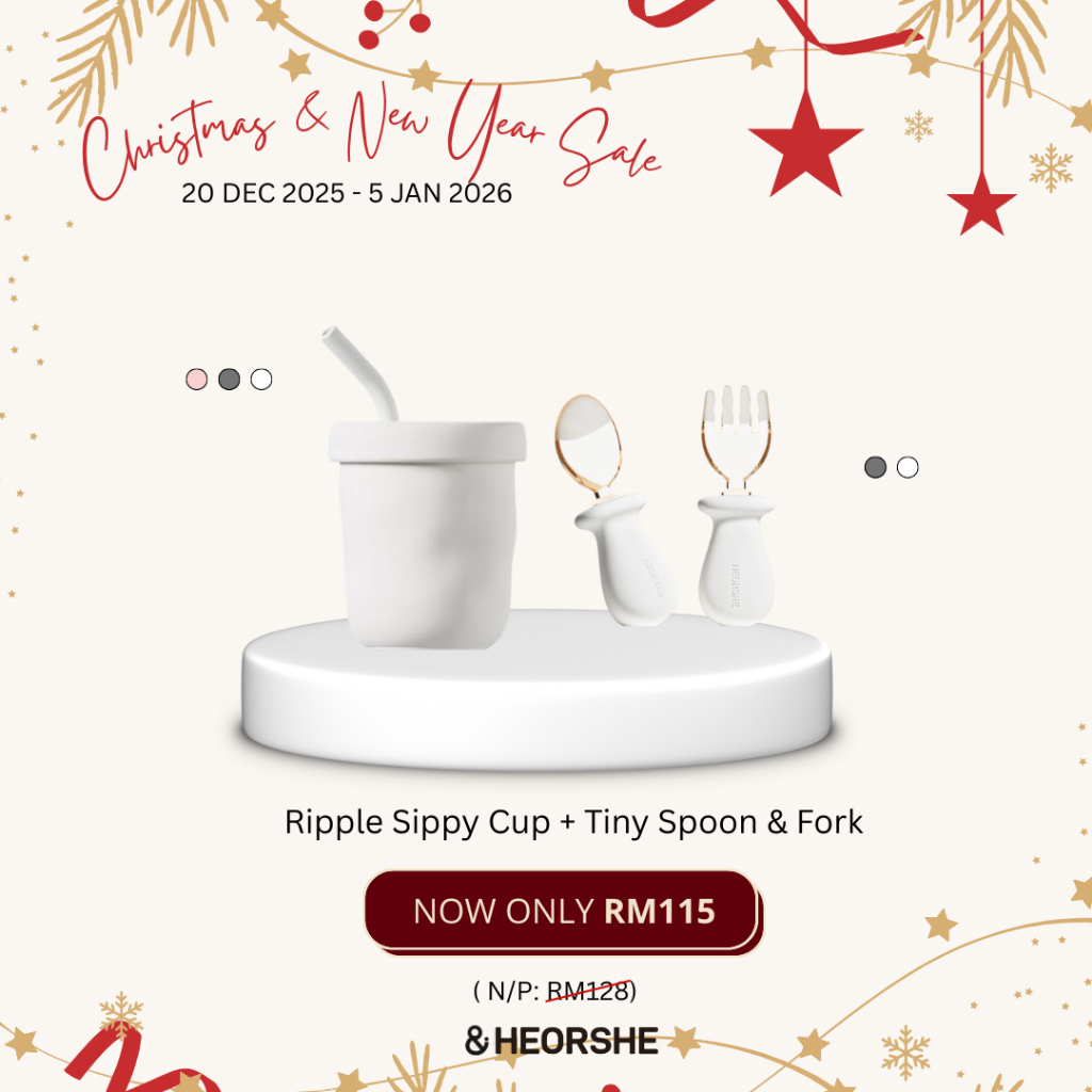 [Christmas & New Year Sale] Ripple Sippy Cup +Tiny Spoon Fork Set ...