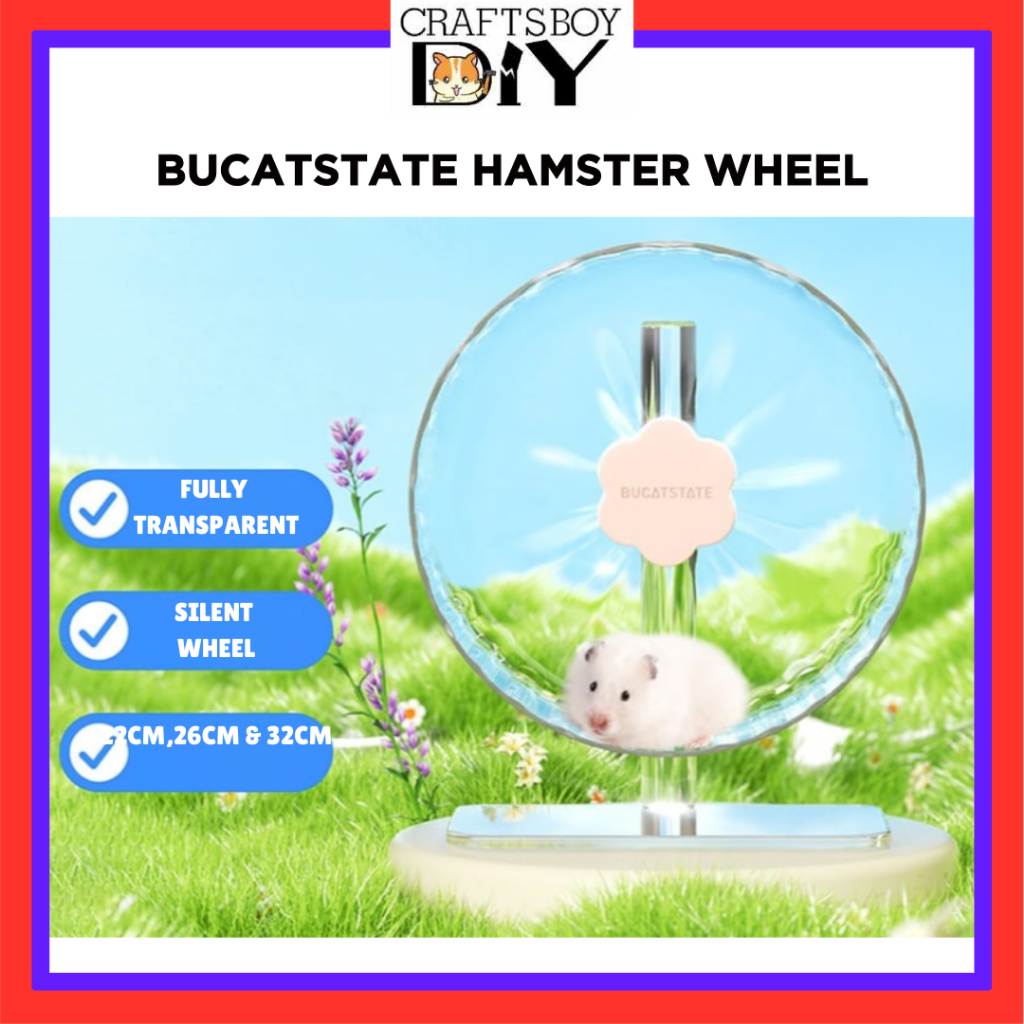 Bucatstate Running Wheel V2.0 With Stand Hamster Running Wheel 21cm ...