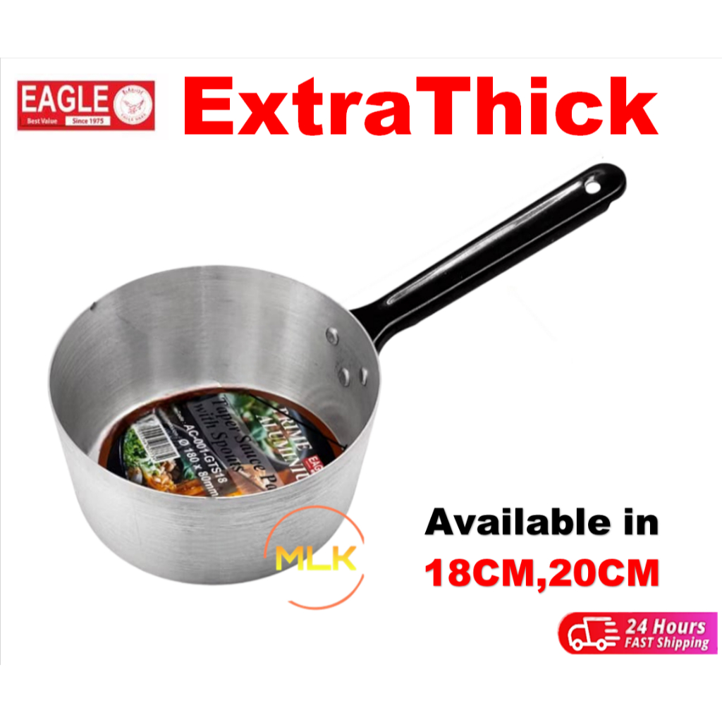 MLK Extral Tebal Aluminum Eagle Brand Iron Handle Sauce Pan Soup ...
