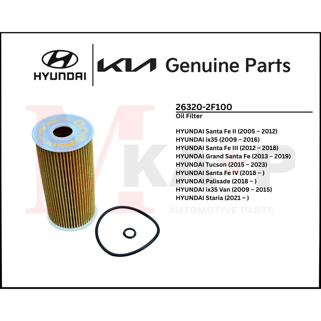 [ORIGINAL] Engine Oil Filter Hyundai Santa Fe / ix35 / Tucson ...