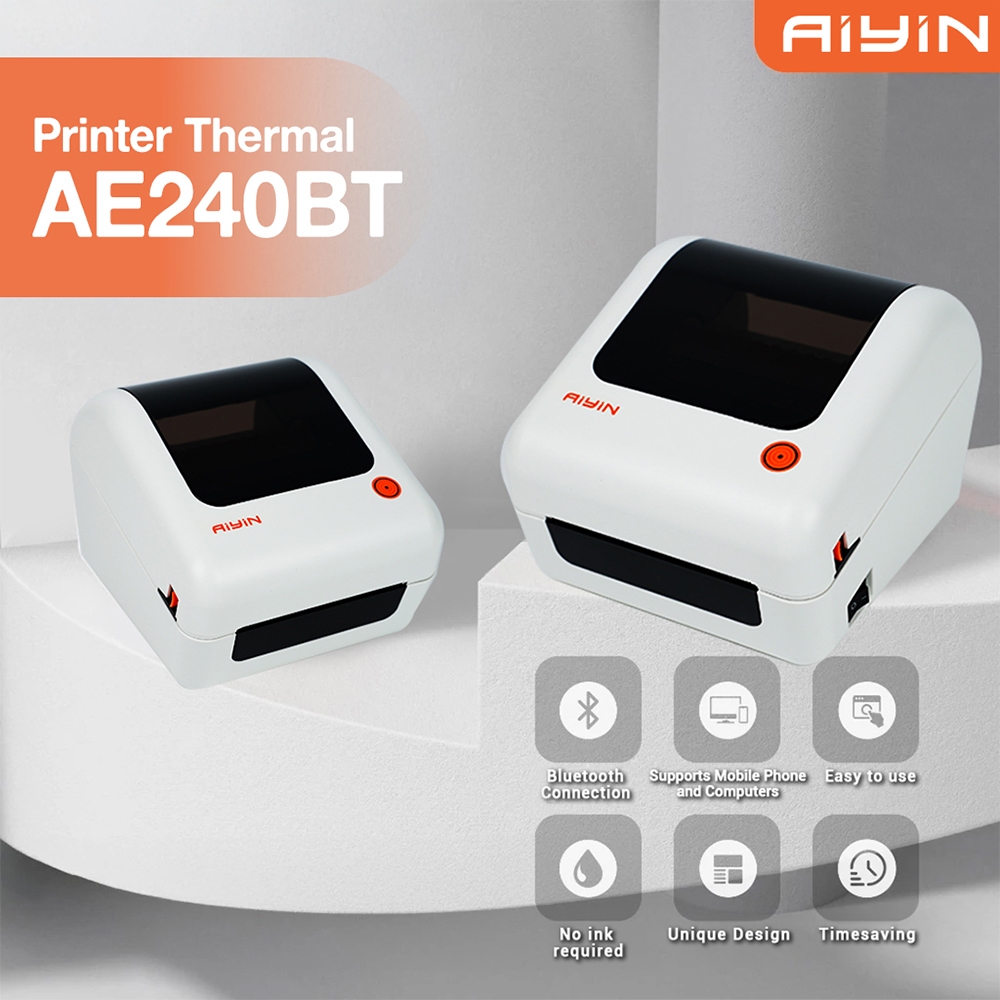 Thermal Printer A6 Bluetooth iOS Android shipping label barcode printer ...