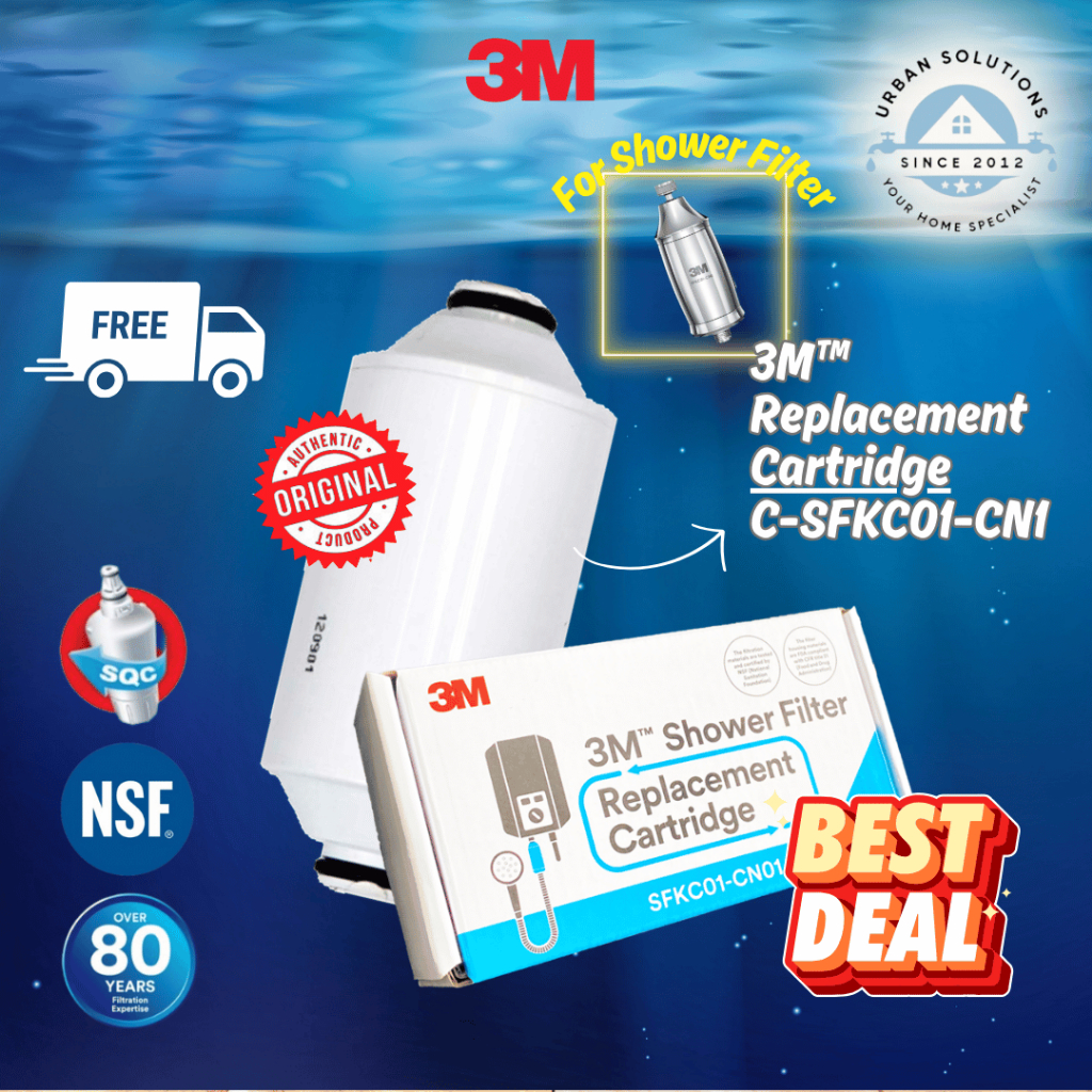 3M™ Replacement Cartridge C-SFKC01-CN1 (for 3M Shower Filter)/ Bath ...