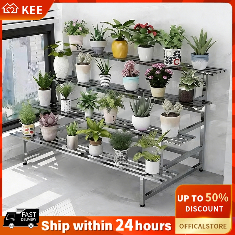 304 Stainless Steel Flower Rack Flower Stand Garden Plant Stand Rack ...