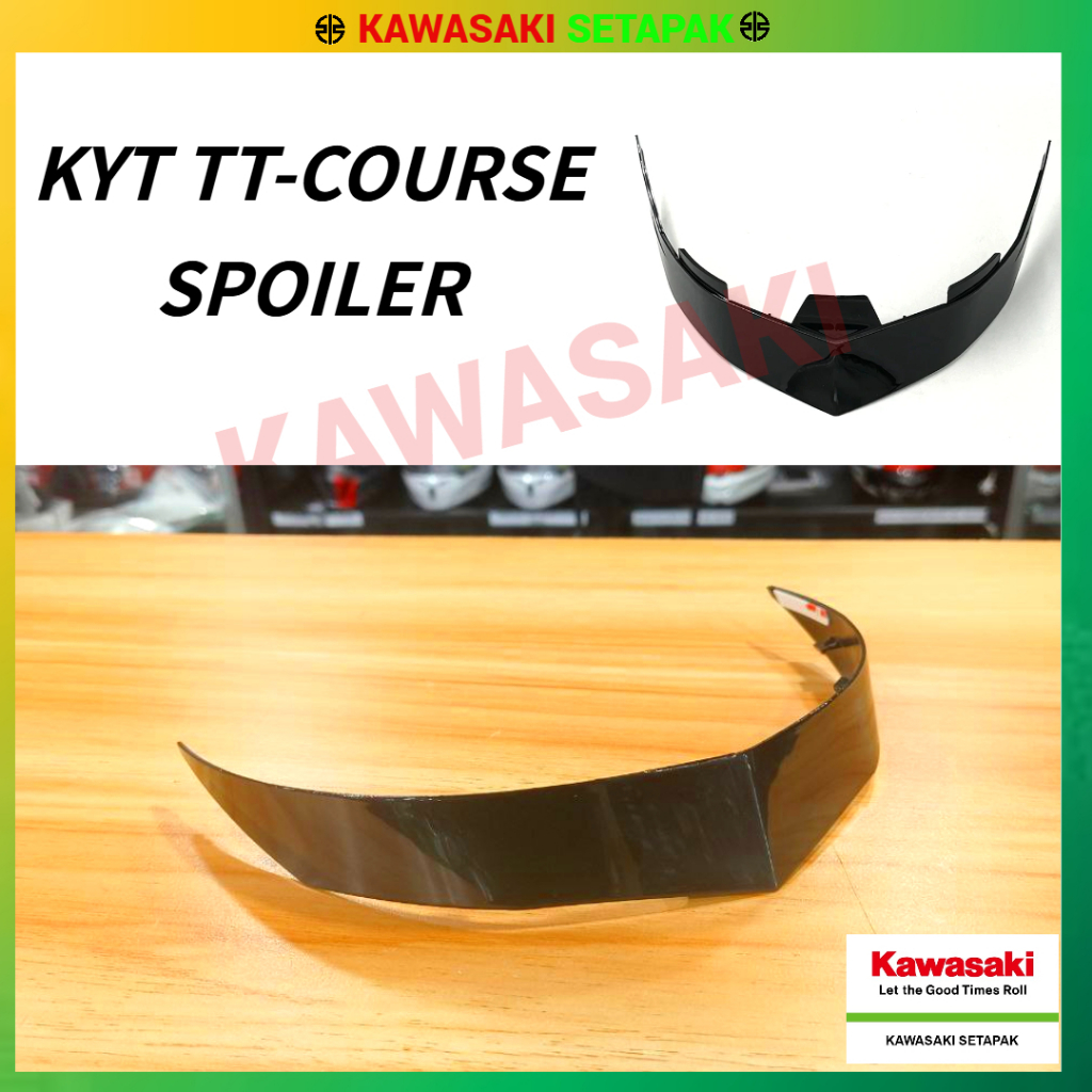 KAWASAKI [READY STOCK] ORIGINAL KYT TT-COURSE SPOILER (BLACK&WHITE ...