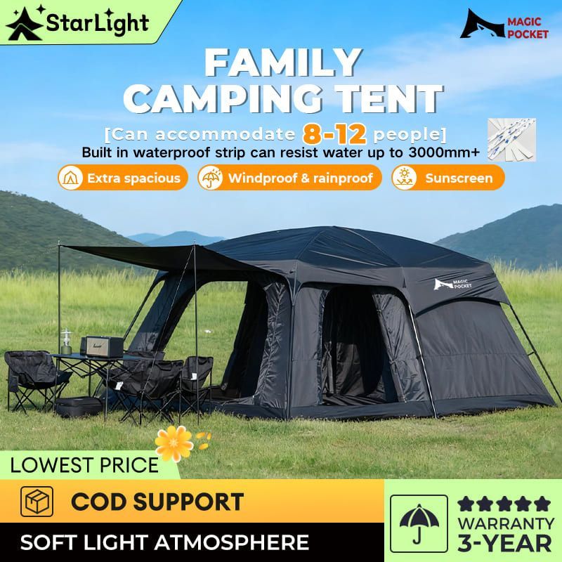 Magic Pocket Khemah Unta Camel Tent Besar 8-12 Person Large Camping ...