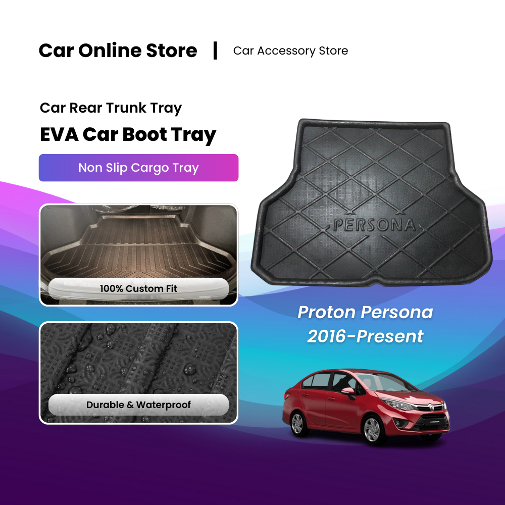 Proton Persona 2016 Car Boot Tray EVA Copolymer Cargo Luggage Trunk ...