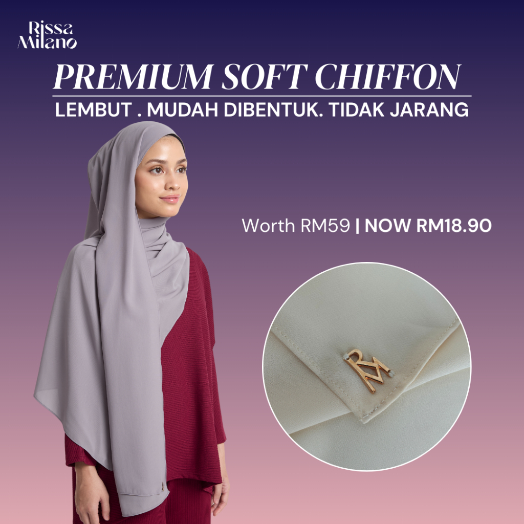 RISSA MILANO Darsi Tudung Selendang Muslimah Shawl Tudung Hijab Kain ...