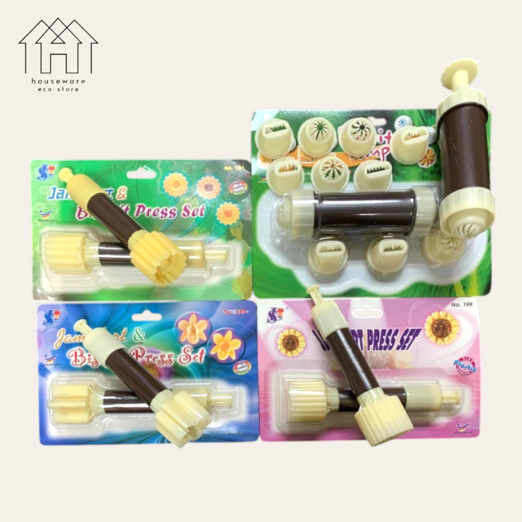 SIN LIAN Biscuit Press Mould / Acuan Biskut Jam Tart Press Set Acuan ...