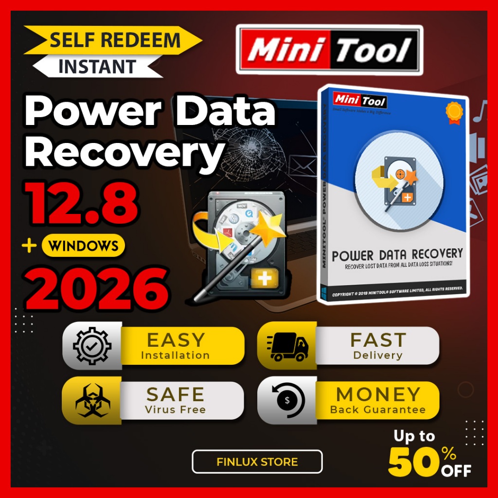 [SELF REDEEM] MiniTool Power Data Recovery v12.8 Latest 2026 Lifetime ...