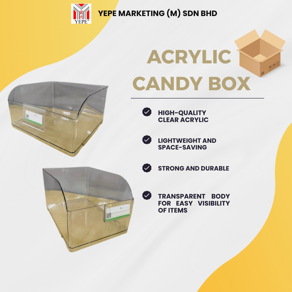 ACRYLIC CANDY BOX/ CANDY CONTAINER/ SNACK CONTAINER/ CANDY JAR/ CANDY ...