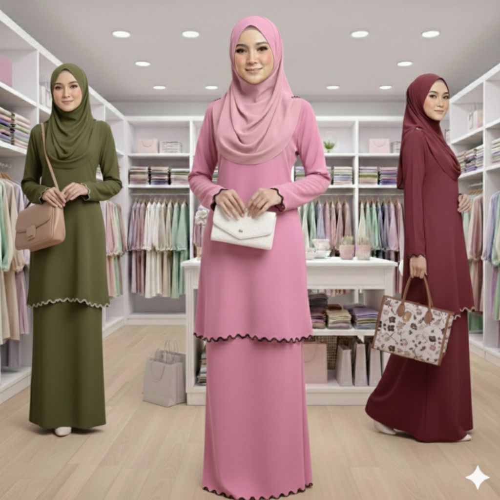 Sulam Baju Kurung Raya Collection Ready Stock Cey Ironless | Shopee ...