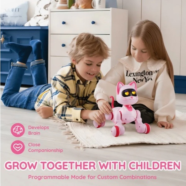 Remote Control Cat Robot For Kids With Head Touch Sensing Function And ...