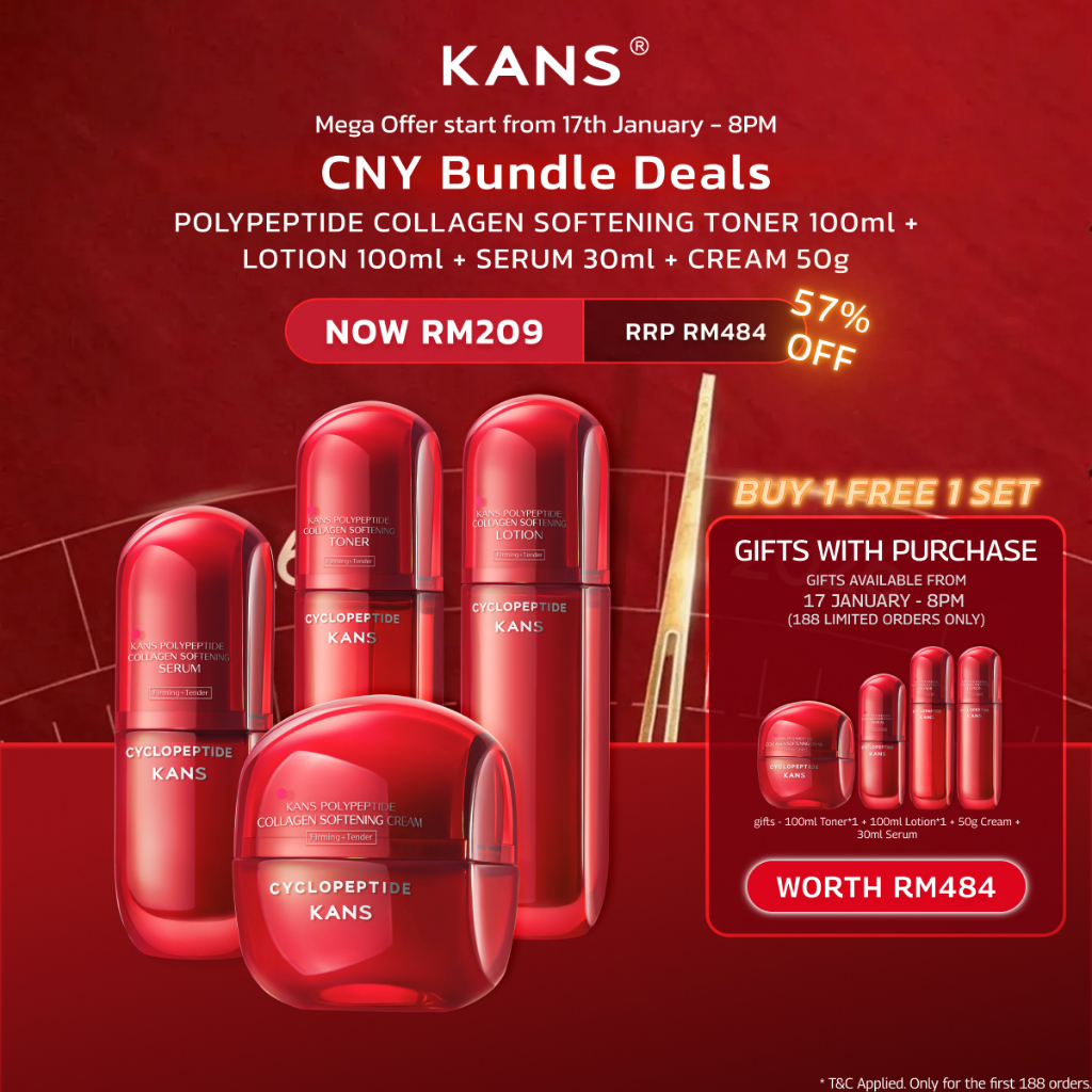 [KANS CNY BUNDLE DEALS] POLYPEPTIDE COLLAGEN SOFTENING SET TONER 100ML ...