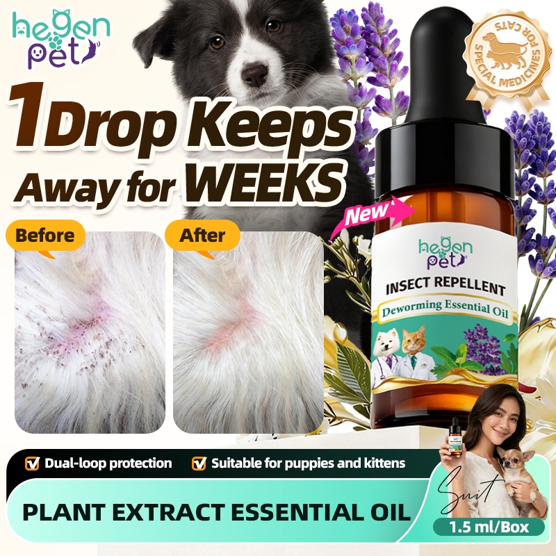 Cassiel Pet Serum Flea Drops for Cats and Dogs Kills Ticks and Mites ...