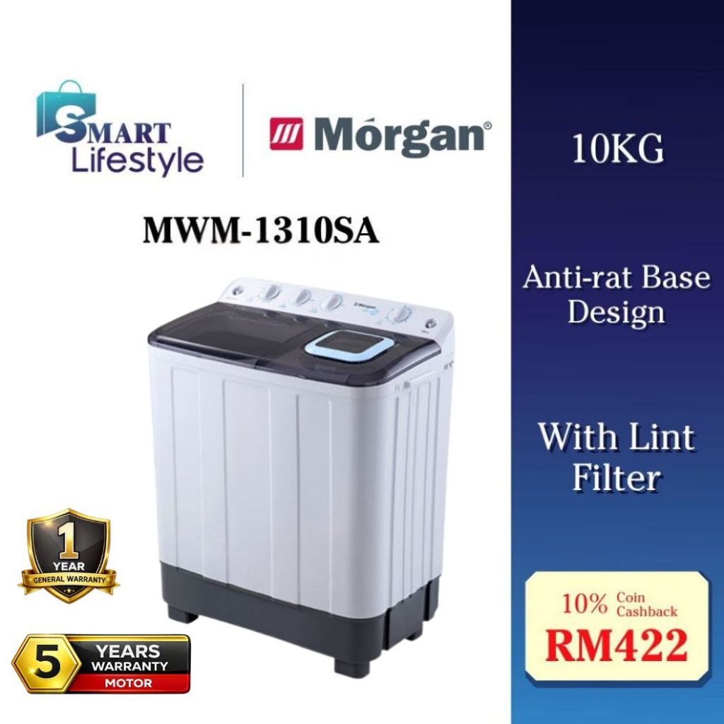 Morgan Semi Auto Washing Machine (10kg) MWM-1310SA | Shopee Malaysia